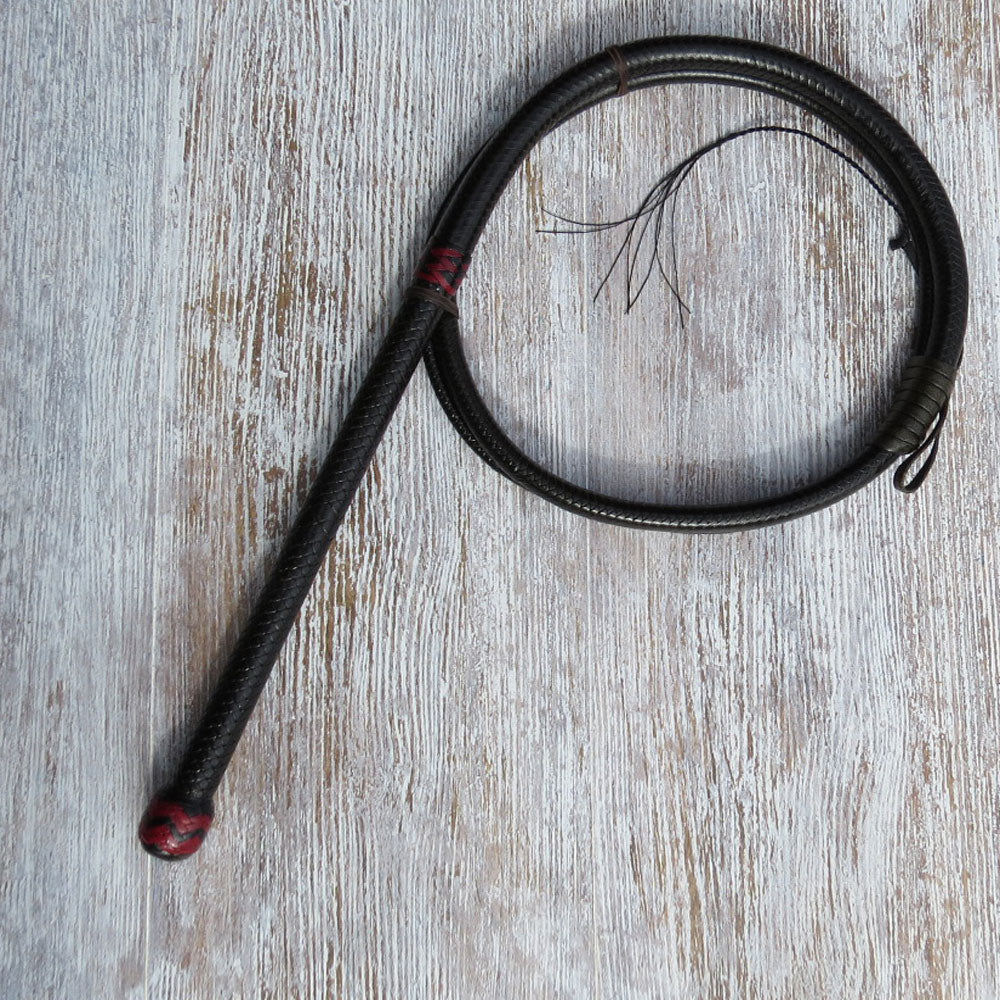 7ft Australian Pattern Black 16plait Bullwhip – Murphy Whips